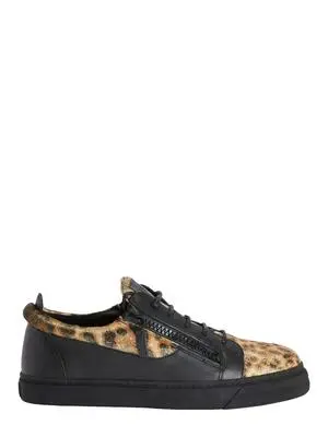 GIUSEPPE ZANOTTI Frankie Double-Zip Low-Top Sneakers Gold