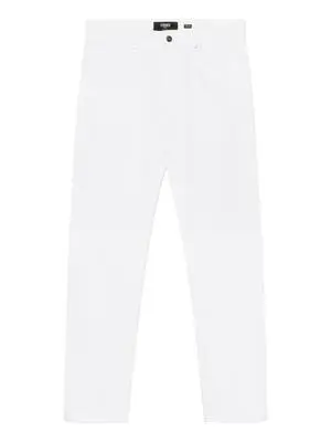 Fendi Ff-embroidered Jeans - White