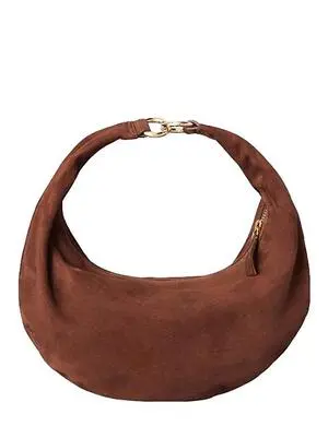 HYER GOODS Convertible Hobo Ring Bag - Praline Suede