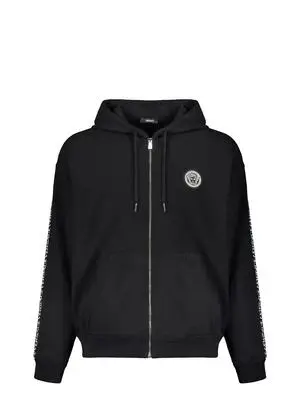 Versace Cotton Zip-up Hoodie - Black