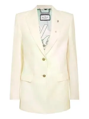 Philipp Plein Boyfriend Fit Blazer - White