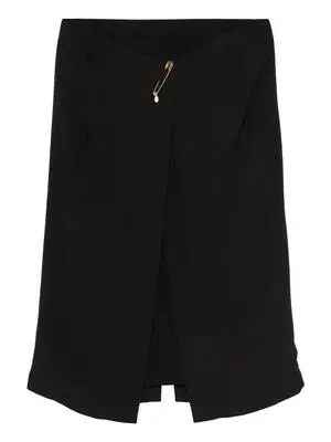 Carven Safety Pin-detail Midi Skirt - Black