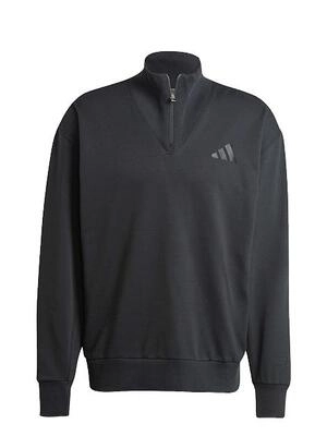 Adidas All Szn Fleece Quarterzip Crew Sweatshirt - Black