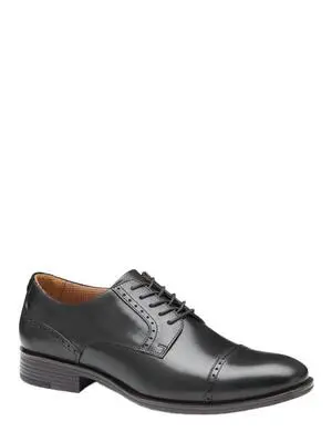 Johnston & Murphy Reeve Cap Toe Derby - Black Full Grain