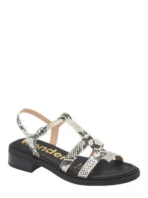 WONDERS Wonders Janet Strappy Sandals Snake Off White
