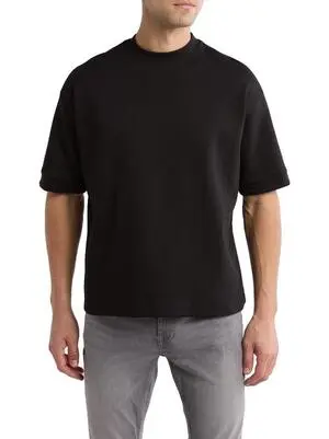 DENIM AND FLOWER Oversize Heavyweight Cotton Blend T-shirt - Black