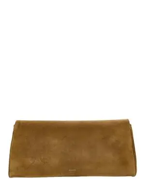 Khaite Khaite Audrey Suede Clutch Mud