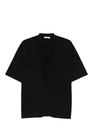 PAOLO PECORA Cotton Short-sleeve Cardigan - Black