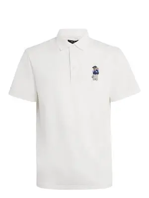 Rlx Ralph Lauren Airtech Piqué Bear Polo Shirt - White