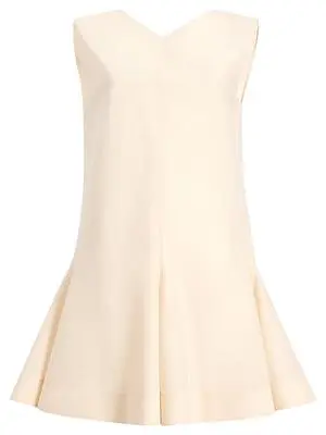 Khaite Mel Silk-cotton Organza Mini Dress - Neutral