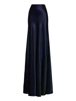 Ralph Lauren Satin-finish Long Skirt - Blue