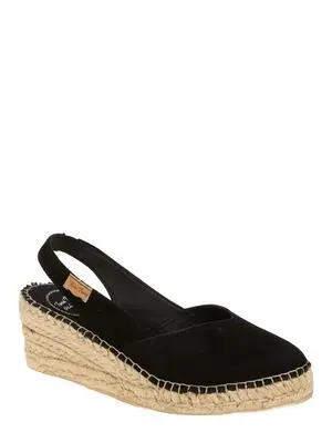 TONI PONS Betty Espadrille Wedge Sandal - Black