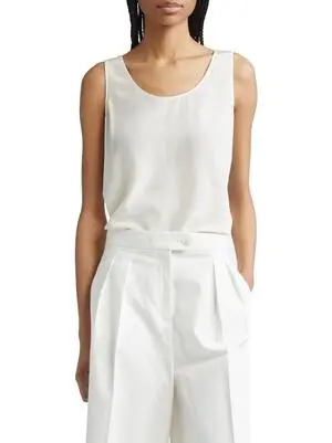 Partow Eliana Silk Crêpe De Chine Tank - Ivory