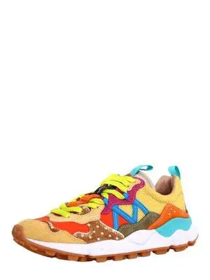 FLOWER MOUNTAIN Lenzan Trail Sneakers - Yellow/ Pink Multi