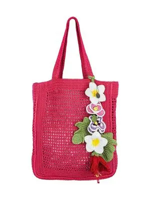 THE SAK Lanie Market Hand Crochet Tote Bag - Magenta Flower