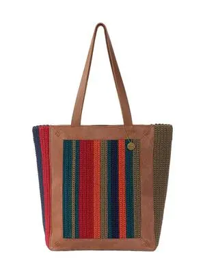 THE SAK Lanie Market Hand Crochet Tote Bag Serape Stripe