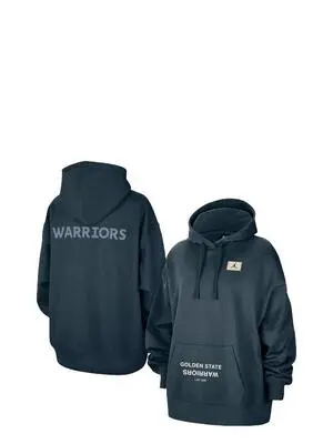 JORDAN BRAND Golden State Warriors Courtside Statement Edition Oversize Pullover Hoodie - Navy