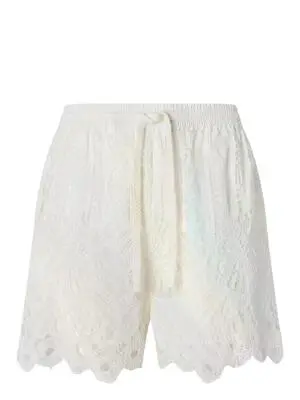 Pinko Crochet Shorts - White