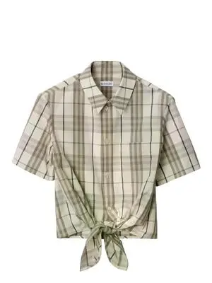 Burberry Checked Shirt - Neutrals