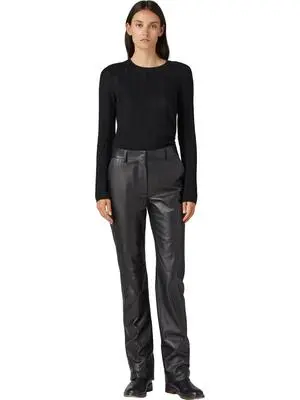 Veronica De Piante Mick Nappa Leather Trousers - Black