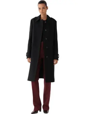 Veronica De Piante Alex Melton Wool Coat - Black