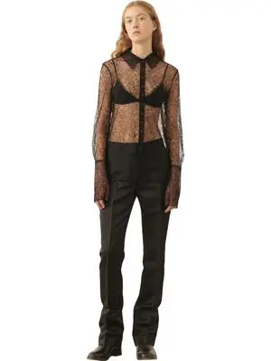 Veronica De Piante Livia Lace Shirt - Black