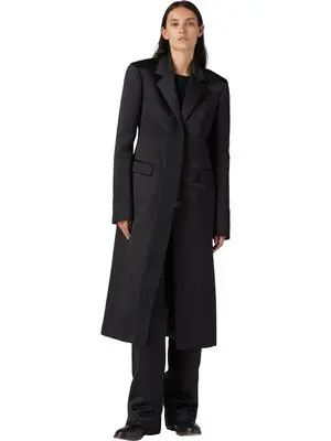 Veronica De Piante Veronica De Piante Freya Duchess Silk Coat Navy