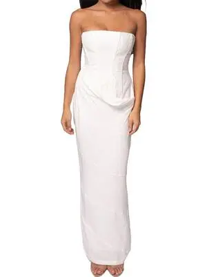 JLUXLABEL Journey Strapless Maxi Dress - Ivory