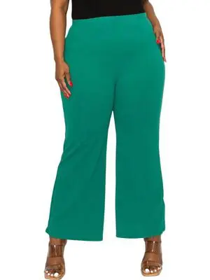 L I V D Blake Pintuck Pleat Wide Leg Pants - Kelly Green
