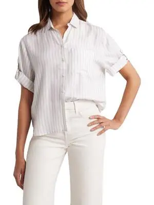 BEACHLUNCHLOUNGE Beachlunchlounge Murphy Stripe Button-up Shirt Dry Almond