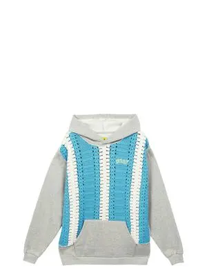 GOLF WANG Crochet Front Hoodie - Grey