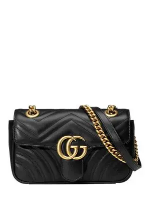 Gucci Gg Marmont Matelassé Mini Bag - Black