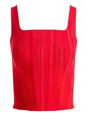 Alice + Olivia Sariah Corset Tank - Red
