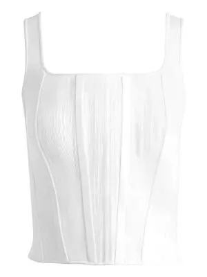 Alice + Olivia Sariah Corset Top - White