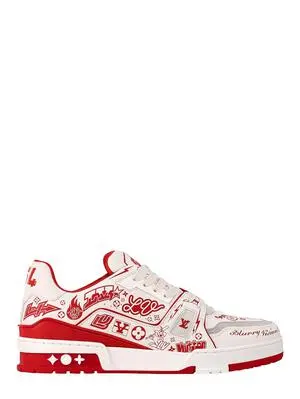 LOUIS VUITTON Trainer Graffiti - Red