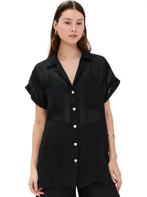 Vitamin A® Playa Pocket Blouse - Black