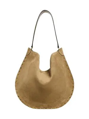 Isabel Marant Oskan Hobo Shoulder Bag - Taupe