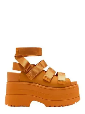 UGG GoldenRise Platform Sandals Dark Apricot