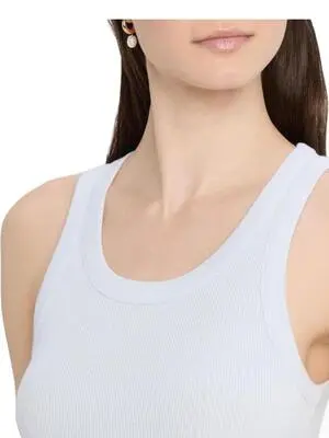 Vince Vince Scoop-Neck Ribbed Tank Top Sky