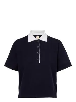 JARDIN DES ORANGERS Jardin Des Orangers Cropped Cashmere Polo Shirt