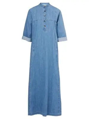 Dries Van Noten Denim Maxi Dress - Blue