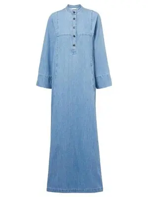 Dries Van Noten Denim Maxi Dress - Blue
