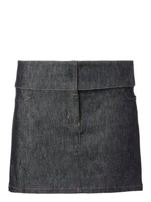 COURREGES Courrèges Belted Denim Miniskirt - Grey