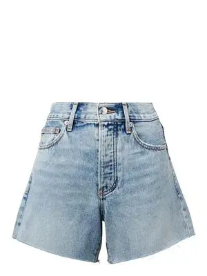 Veronica Beard High-rise Denim Shorts - Blue