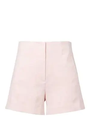 Veronica Beard Jazmin High-rise Linen-blend Shorts - Pink