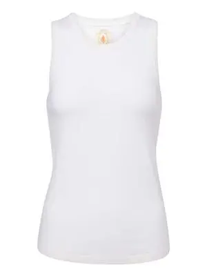 Jardin Des Orangers Sleeveless Cashmere Top - White