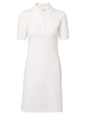 COURREGES Courrèges Cotton Piqué Polo Dress - White