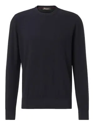 Loro Piana Walkery Cotton And Silk Sweater - Blue