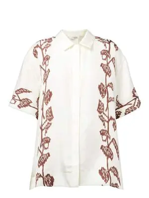 Asceno Montauk Silk Twill Shirt - Brown