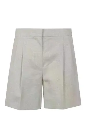 Max Mara Pintuck Detailing Shorts - Silver